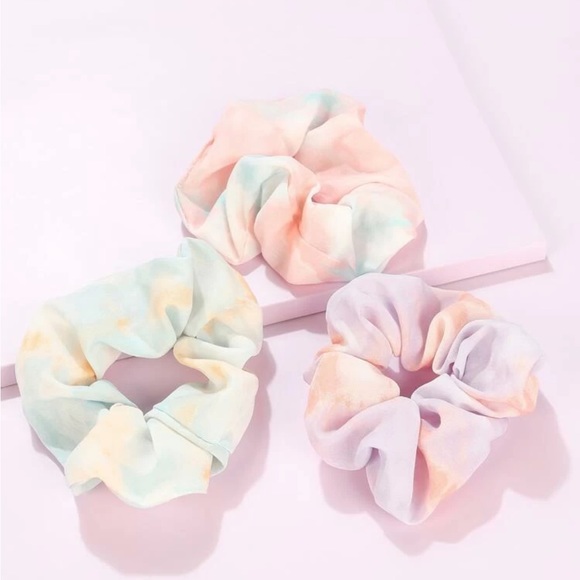 Accessories | Nwt Summer Ready Pastel Scrunchie Pack Of 3 | Poshmark